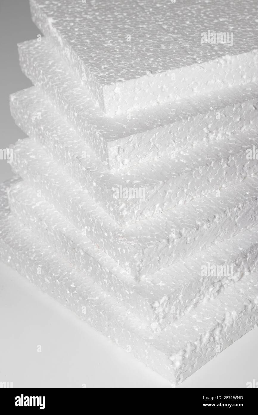 Styrofoam. Sheets of Factory manufacturing Stock Photo - Alamy