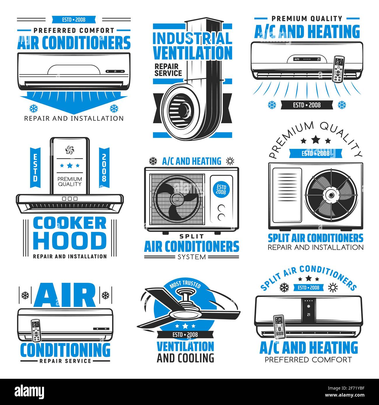 Air conditioning system label hood hi-res stock photography and images ...