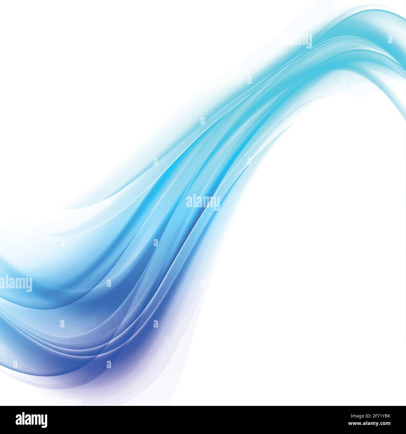 Abstract white background, wavy blue lines - Vector illustration Stock ...