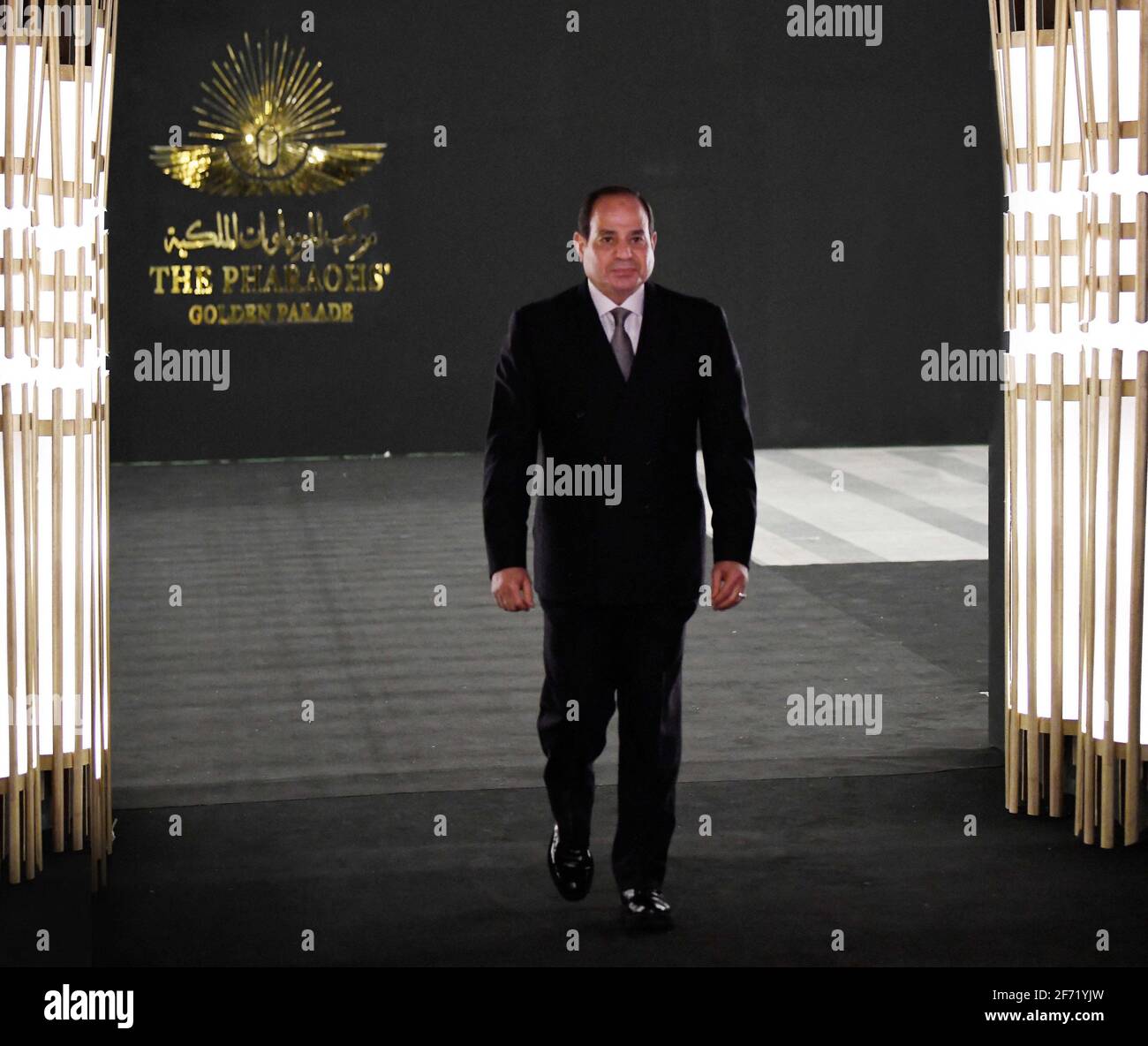 Cairo, Egypt. 04th Apr, 2021. Handout photos - Egyptian president Abdel ...