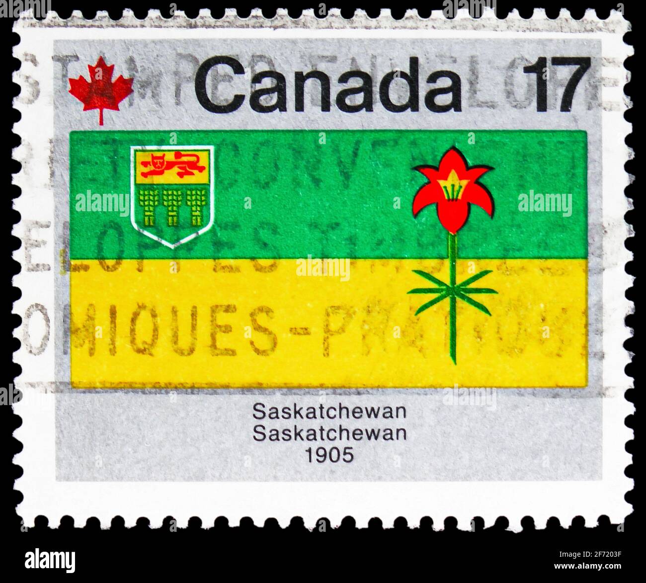 MOSCOW, RUSSIA - FEBRUARY 28, 2021: Postage stamp printed in Canada ...