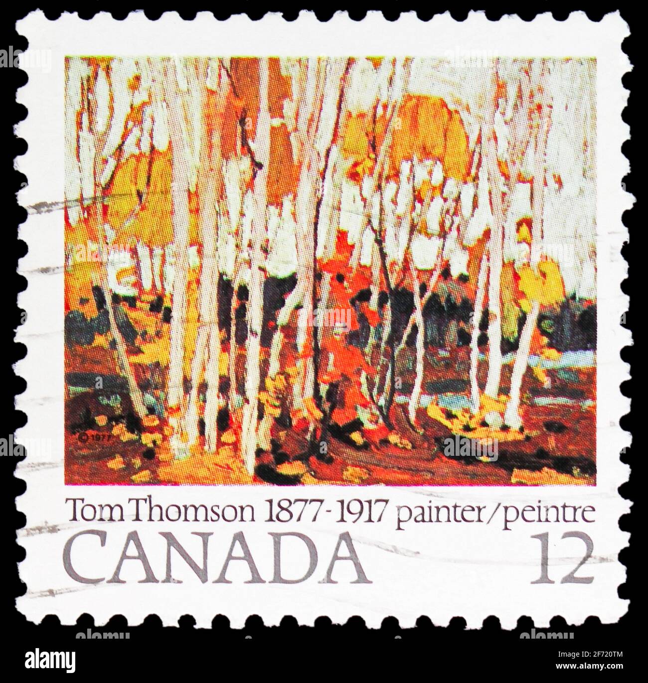 MOSCOW, RUSSIA - FEBRUARY 28, 2021: Postage stamp printed in Canada ...