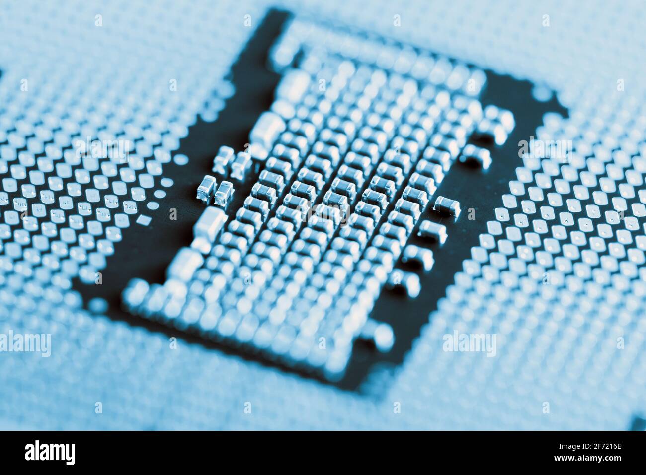 blue tone image - detail of CPU (Central Processing Unit Stock Photo ...