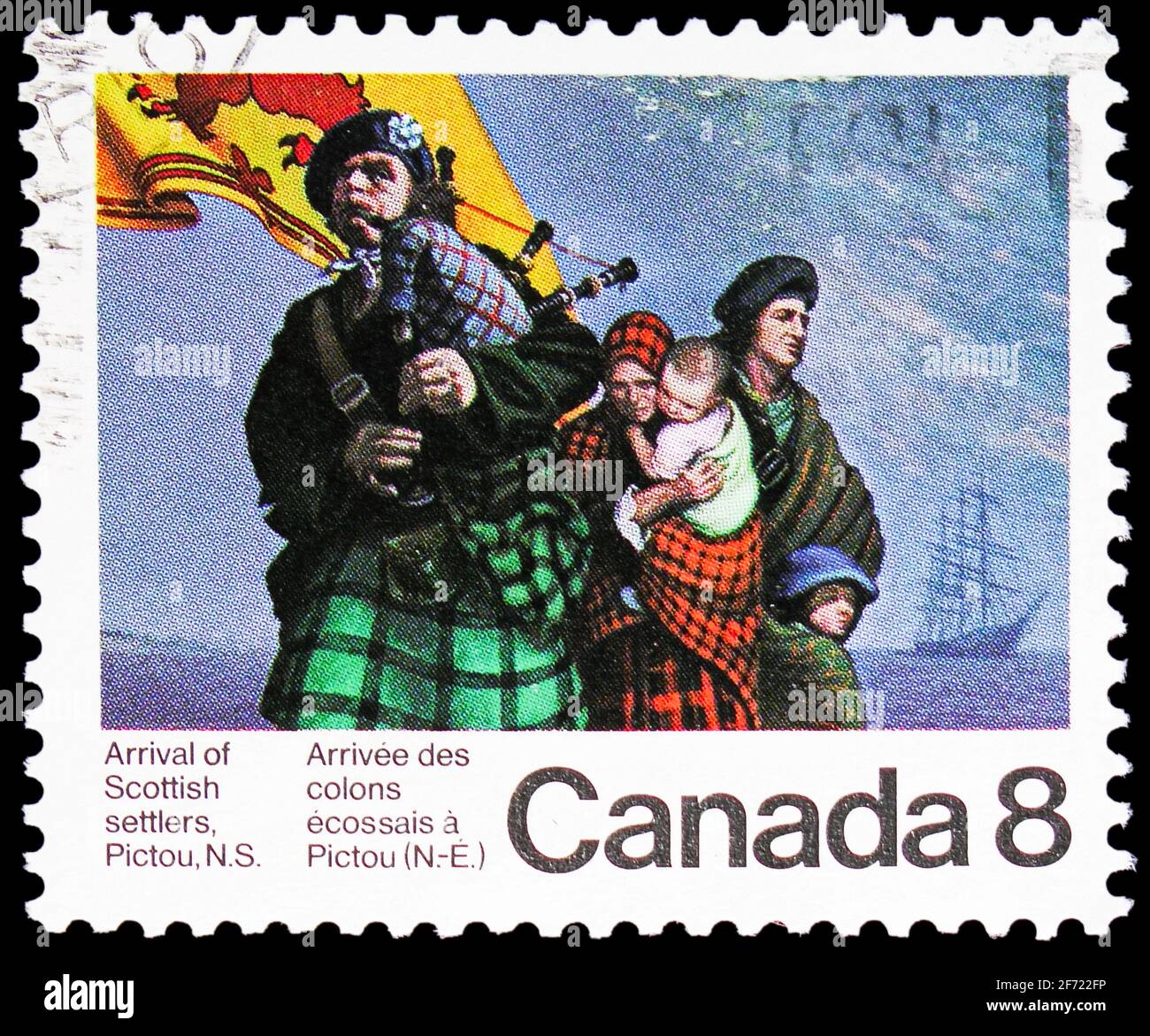 MOSCOW, RUSSIA - FEBRUARY 28, 2021: Postage stamp printed in Canada ...