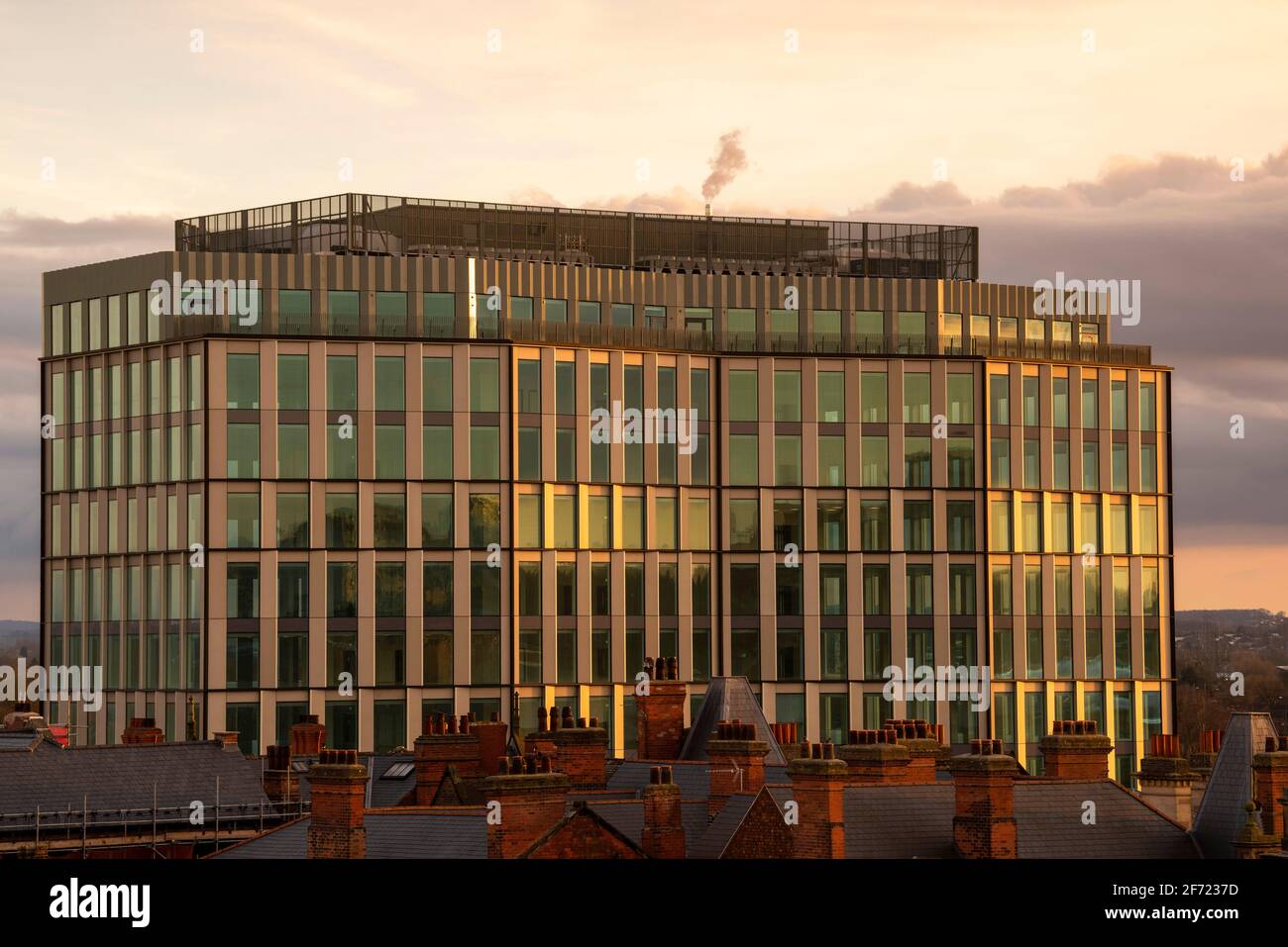 Dusk at the Unity Square Development in Nottingham City, captured from ...