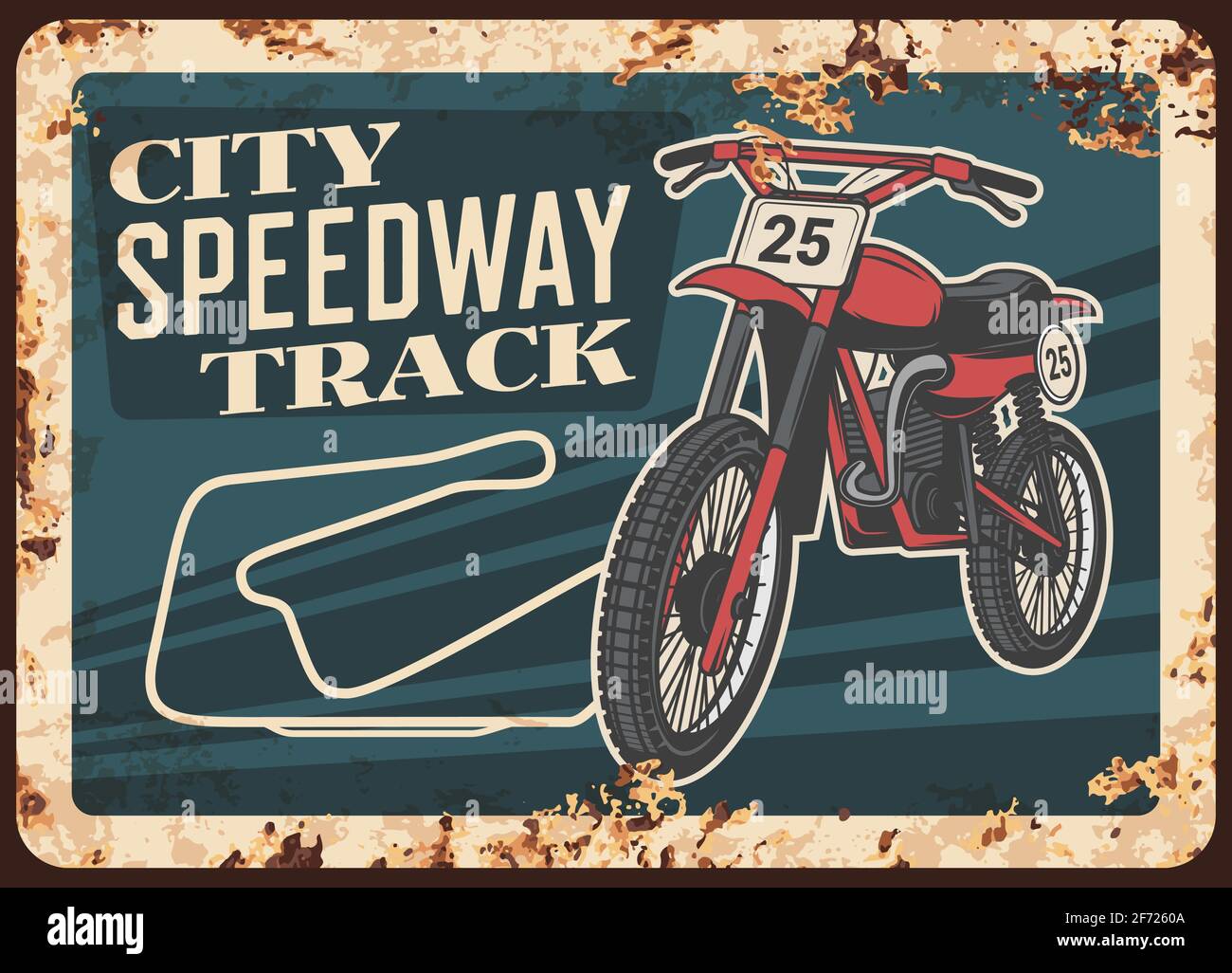 Vintage metal plate on Stock Vector Images - Alamy