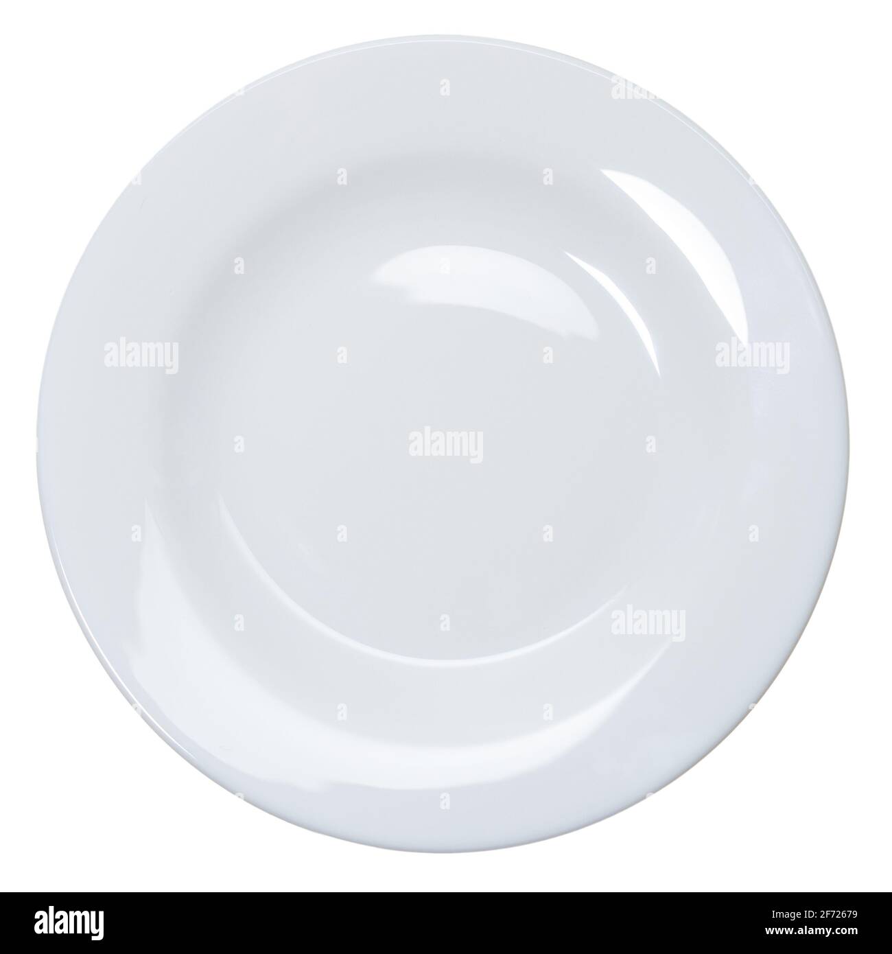 Empty plate isolated on a white background Stock Photo - Alamy
