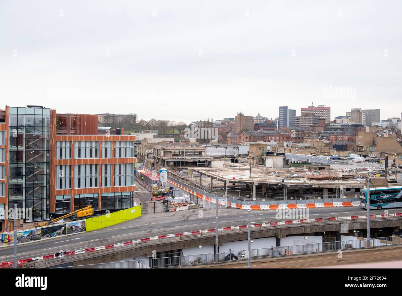 Collin Street and the Broadmarsh area of Nottingham City, captured from ...