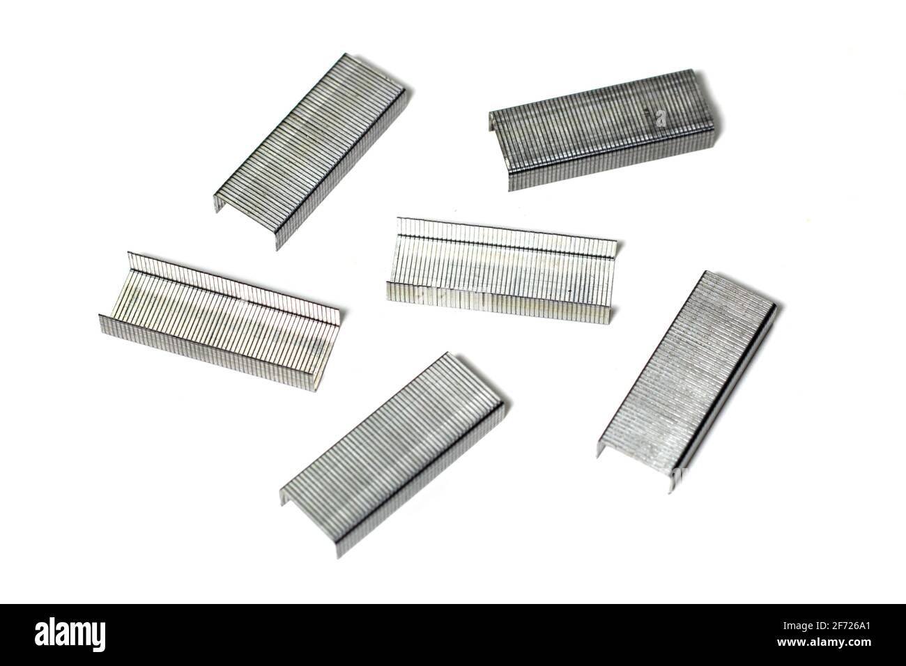Metal Staples isolate on white background Stock Photo - Alamy