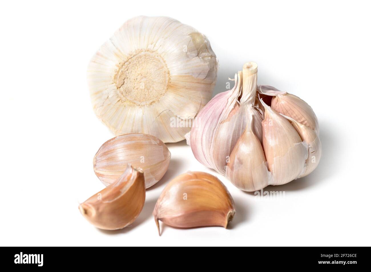 Fresh garlic isolated on white background Stock Photo - Alamy