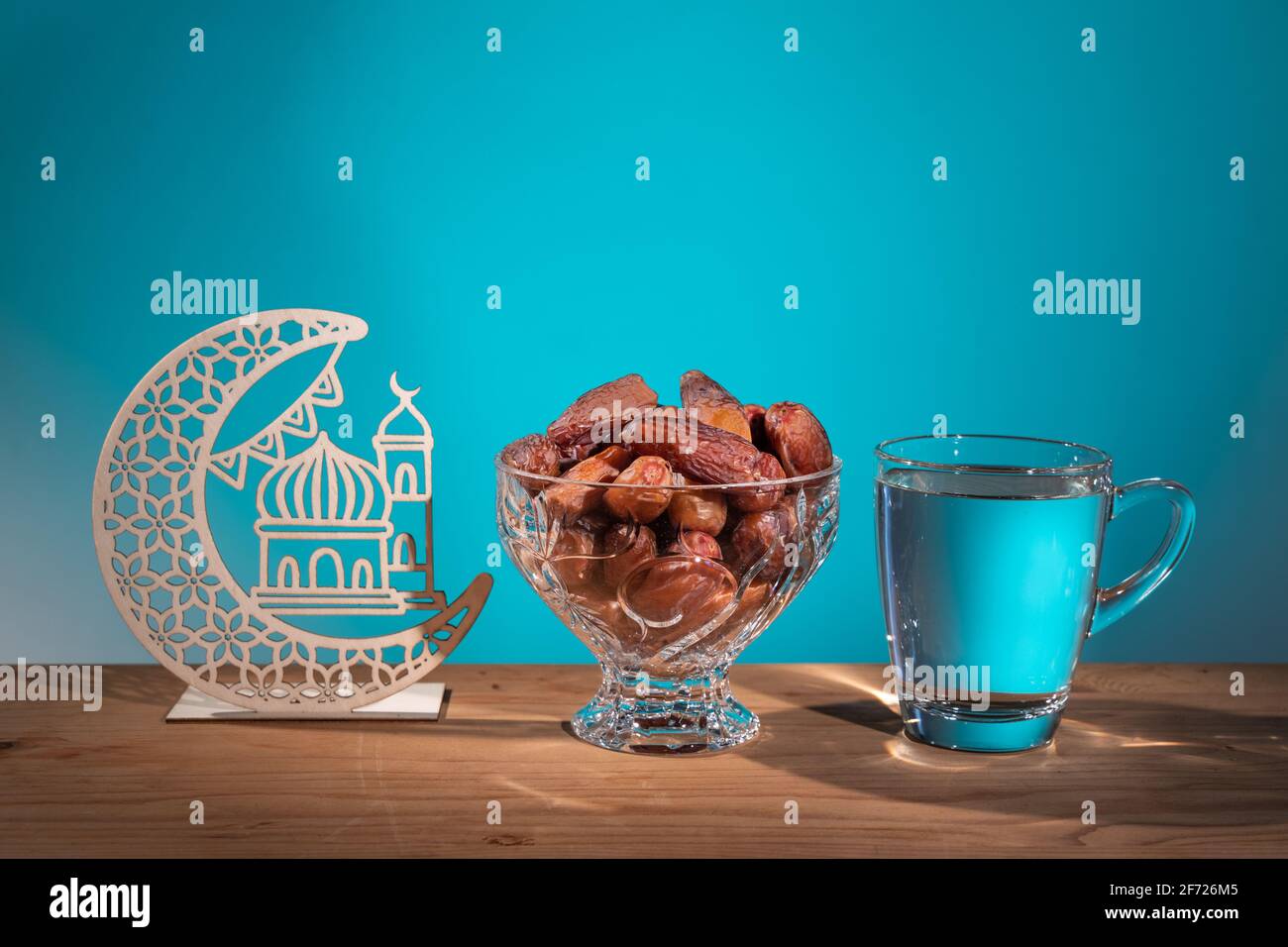 Muslim iftar of breaking of fast during Ramadan month with preserved ...