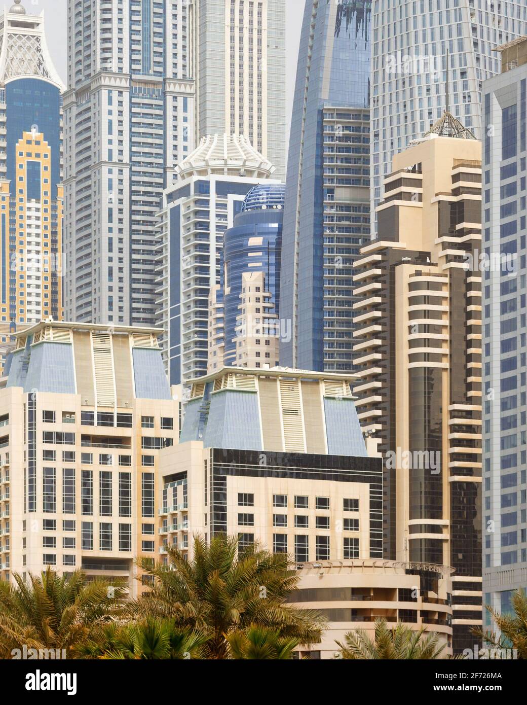 Bunch of buildings in Dubai Marina: a modern district in Dubai, United ...