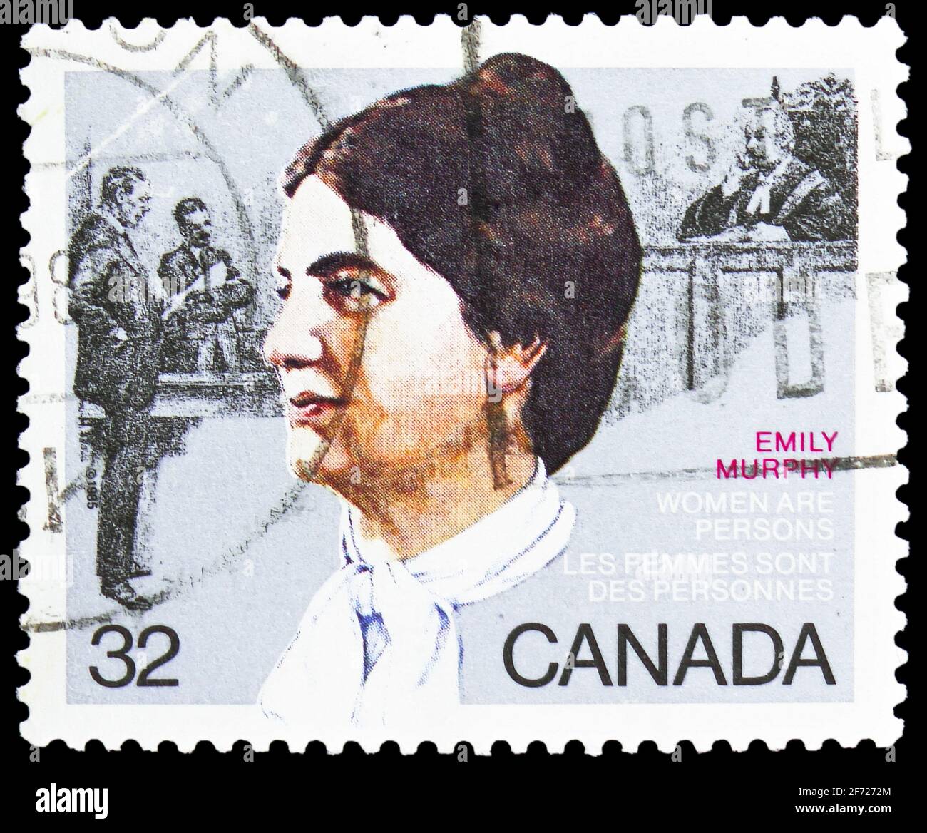 MOSCOW, RUSSIA - FEBRUARY 28, 2021: Postage stamp printed in Canada ...