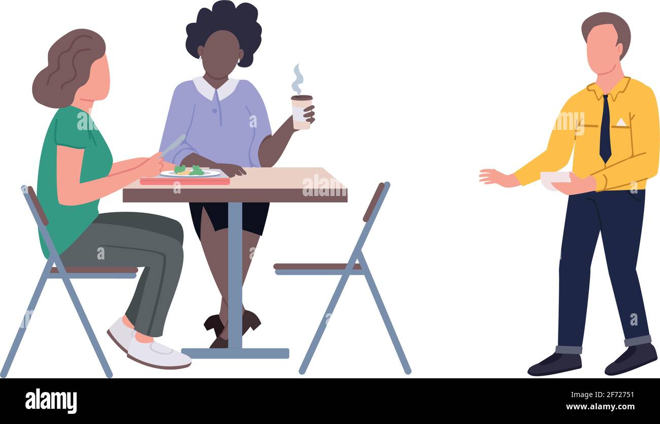 Employees lunch break Stock Vector Images - Alamy