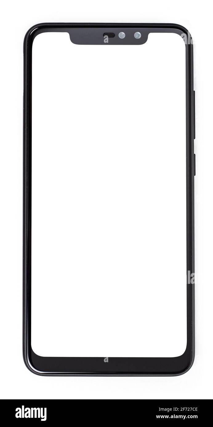 modern touch screen smartphone isolated on white background Stock Photo ...