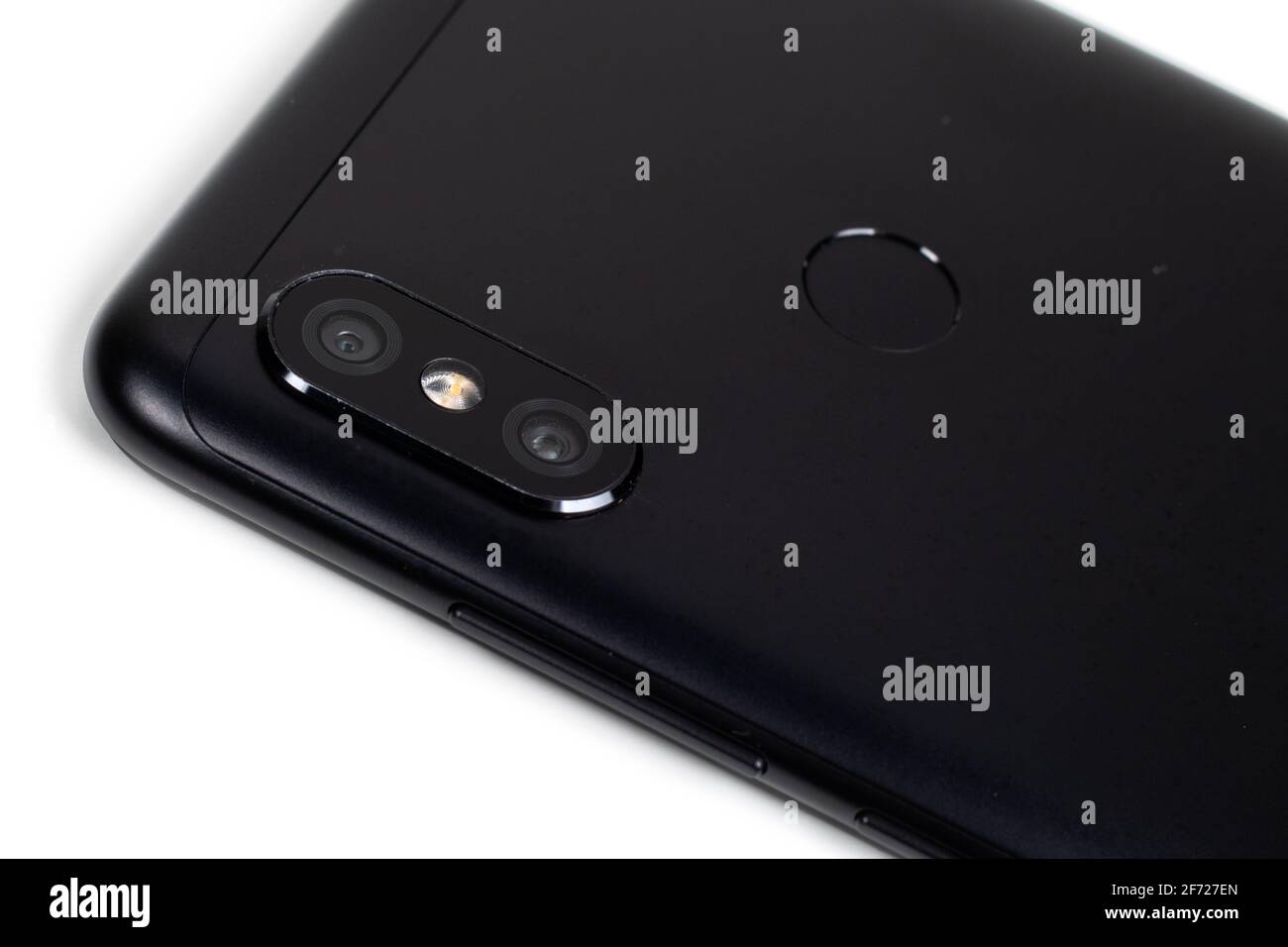 close up of smartphone camera and flash on white background Stock Photo ...