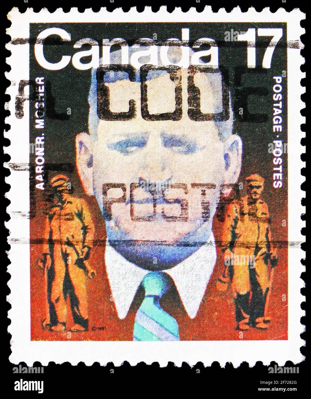 MOSCOW, RUSSIA - FEBRUARY 28, 2021: Postage stamp printed in Canada ...