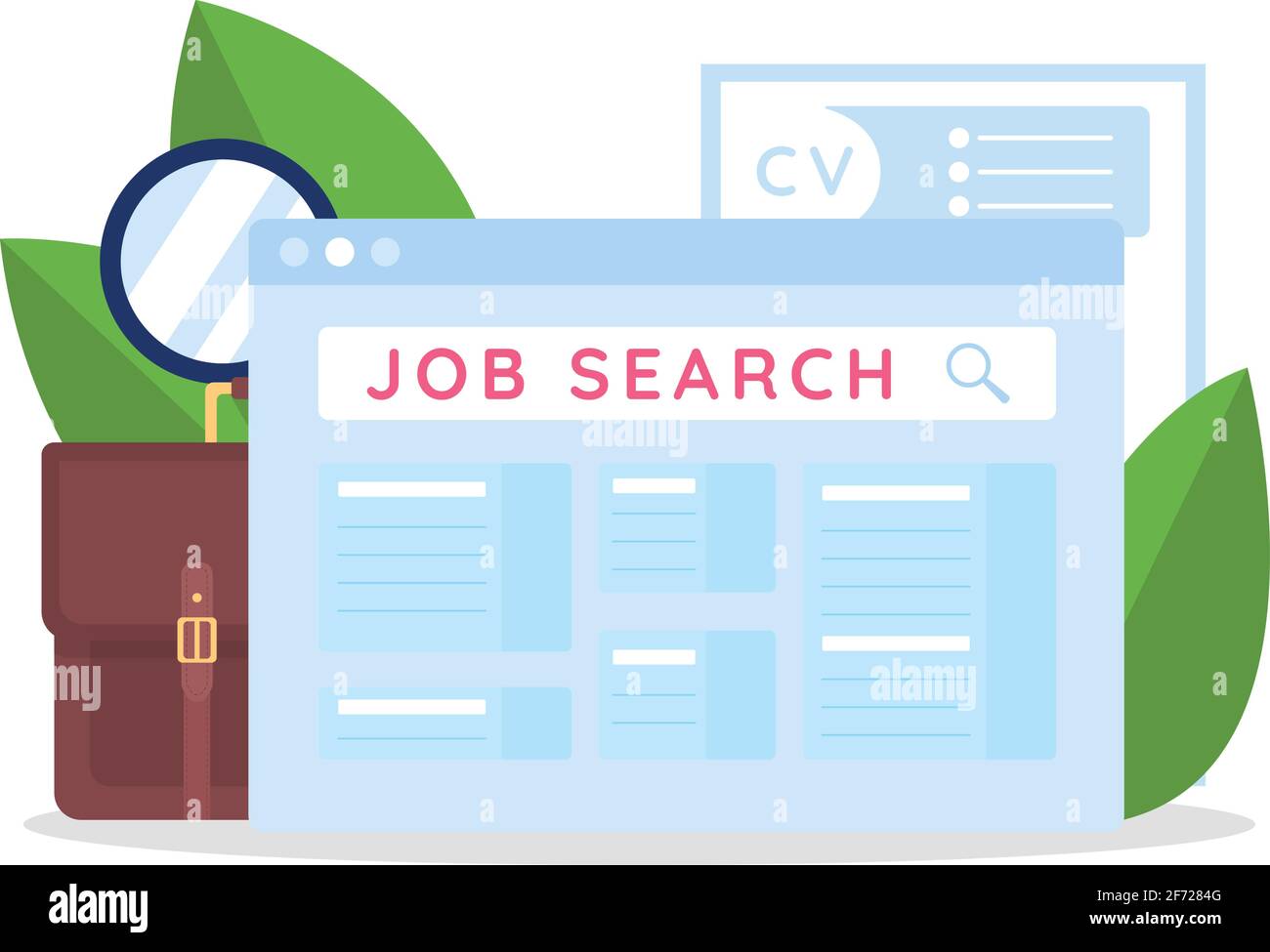 Looking for job flat concept vector illustration Stock Vector Image ...