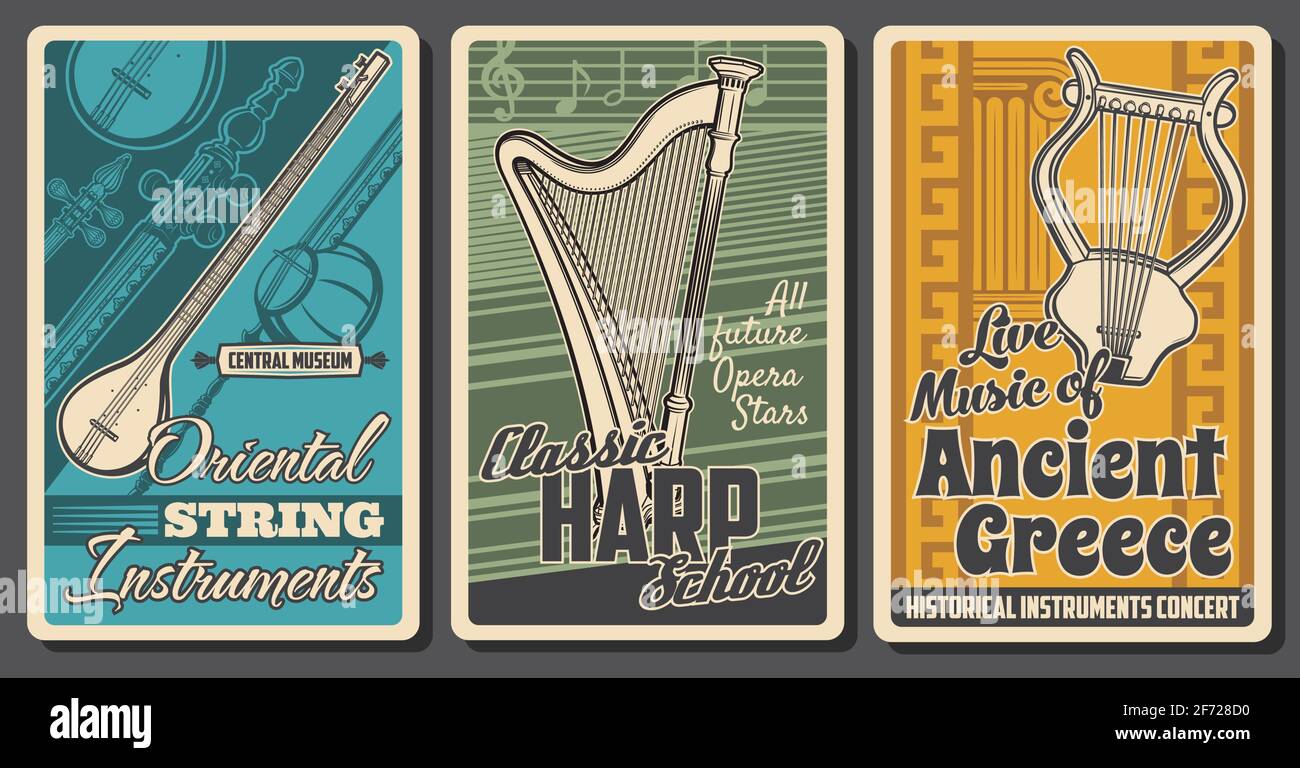 String music instrument vector banners Stock Vector Image & Art - Alamy
