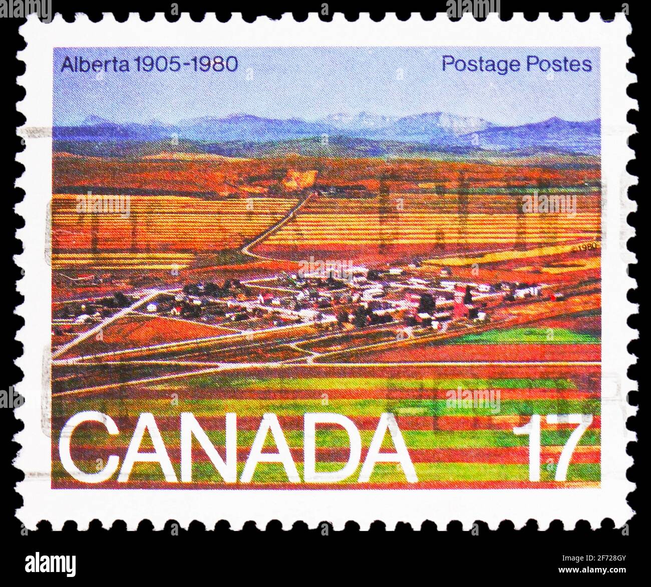 MOSCOW, RUSSIA - FEBRUARY 28, 2021: Postage stamp printed in Canada ...