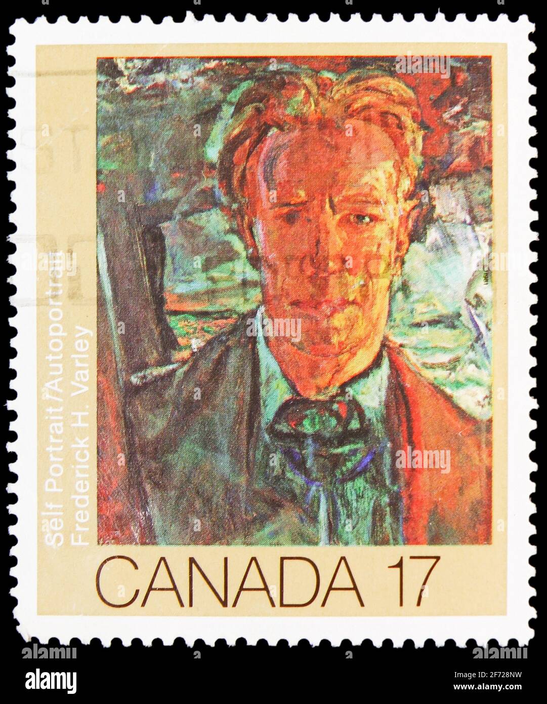 MOSCOW, RUSSIA - FEBRUARY 28, 2021: Postage stamp printed in Canada ...
