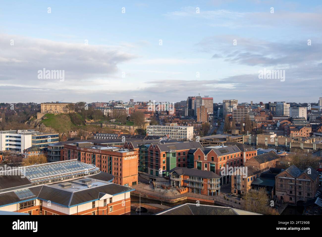 Nottingham City, viewed from the roof of the Unity Square development ...