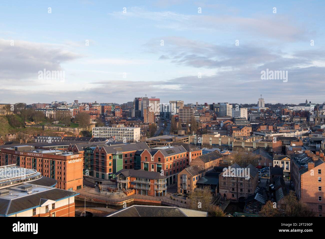 Nottingham City, viewed from the roof of the Unity Square development ...