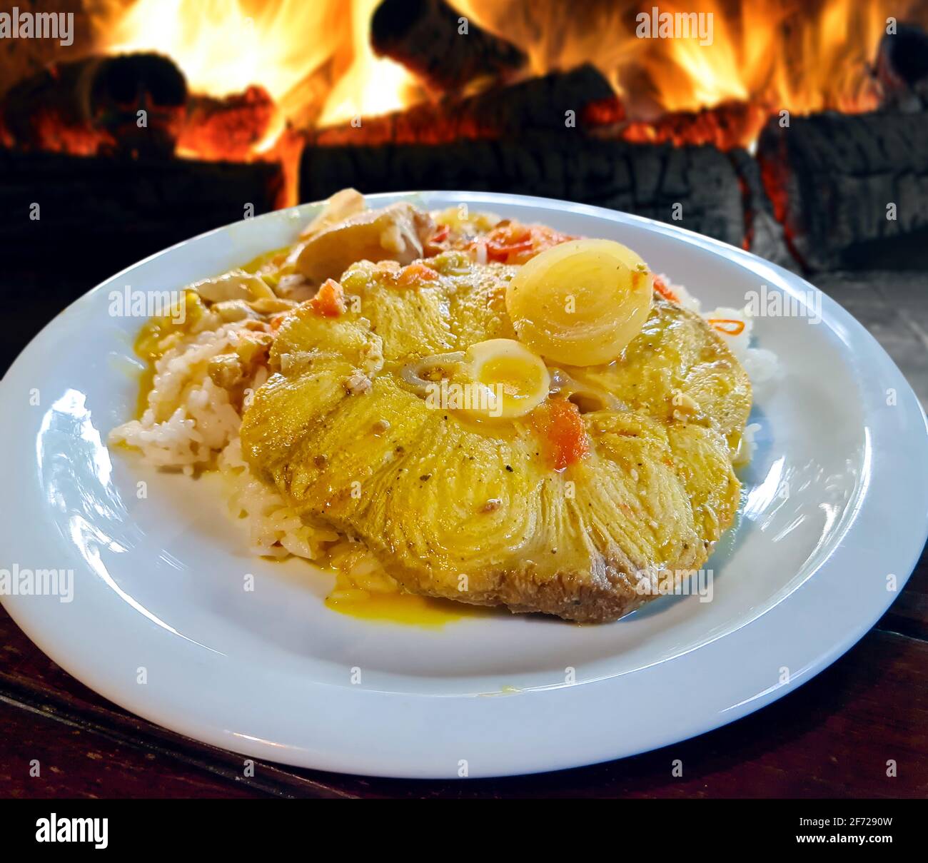 Dogfish moqueca, traditional dish of Brazil, cacao Stock Photo - Alamy