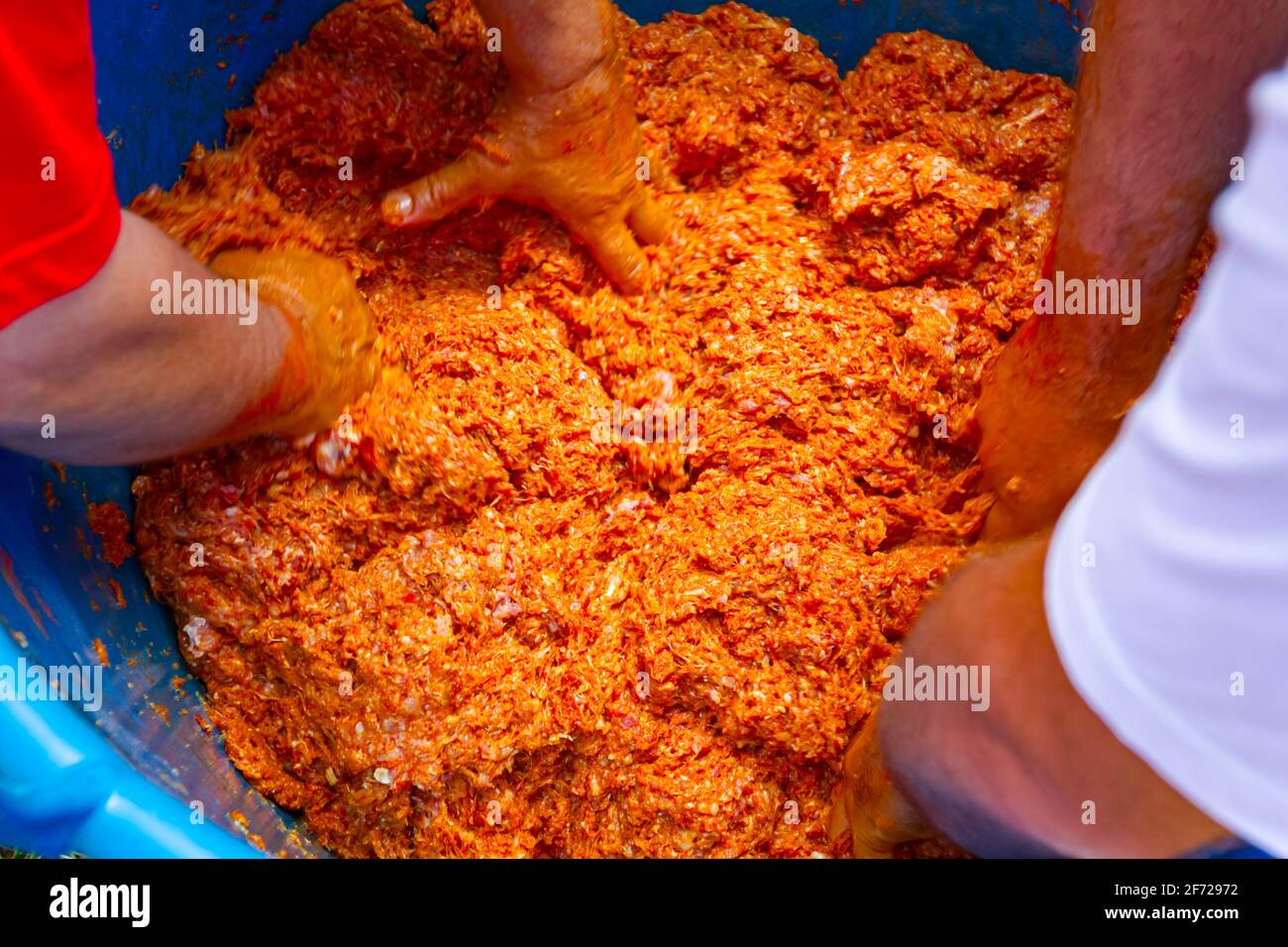 Mixing minced meat sausage sausages hi-res stock photography and images ...