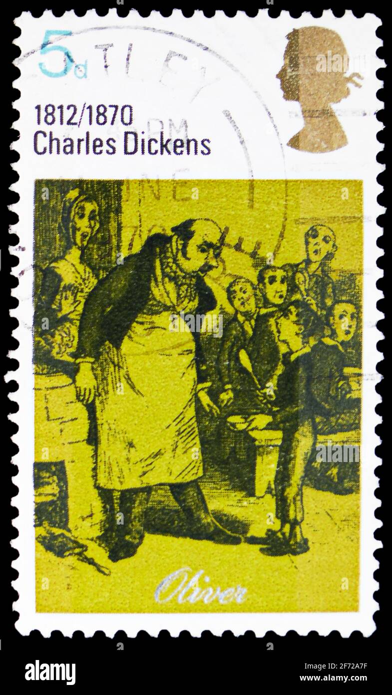 MOSCOW, RUSSIA - FEBRUARY 28, 2021: Postage stamp printed in United ...