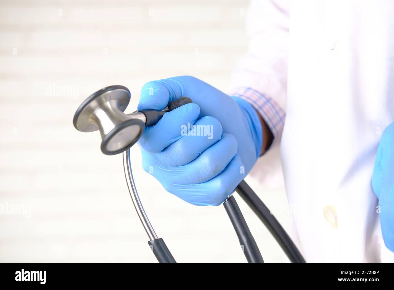 Young doctor using stethoscope check hi-res stock photography and ...