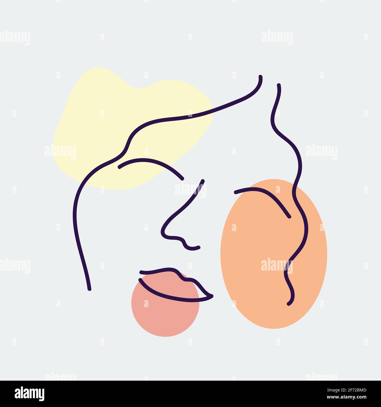 Women Portraits Female Abstract Hand Drawn Contemporary Portrait