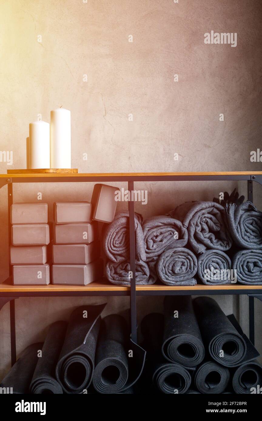 the interior of the room is a studio for sports yoga or stretching ...