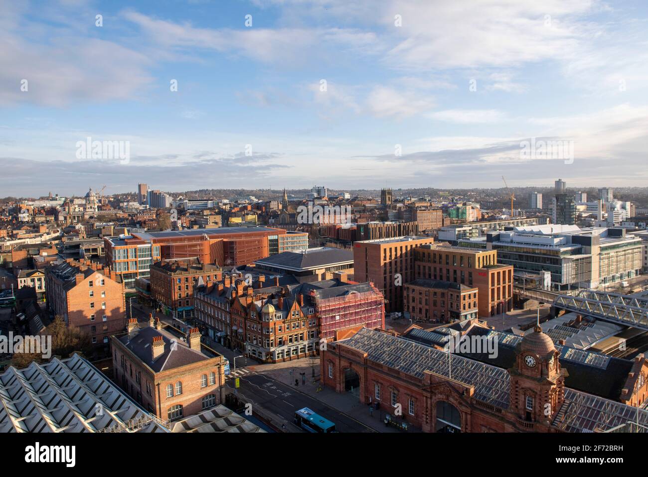 Nottingham City, viewed from the roof of the Unity Square development ...