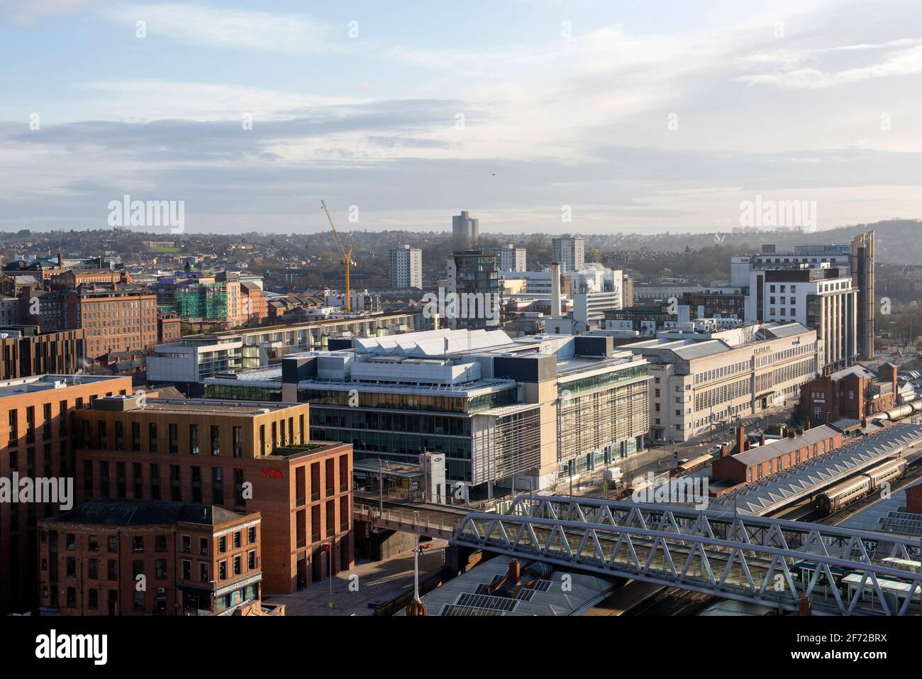 Nottingham City, viewed from the roof of the Unity Square development ...