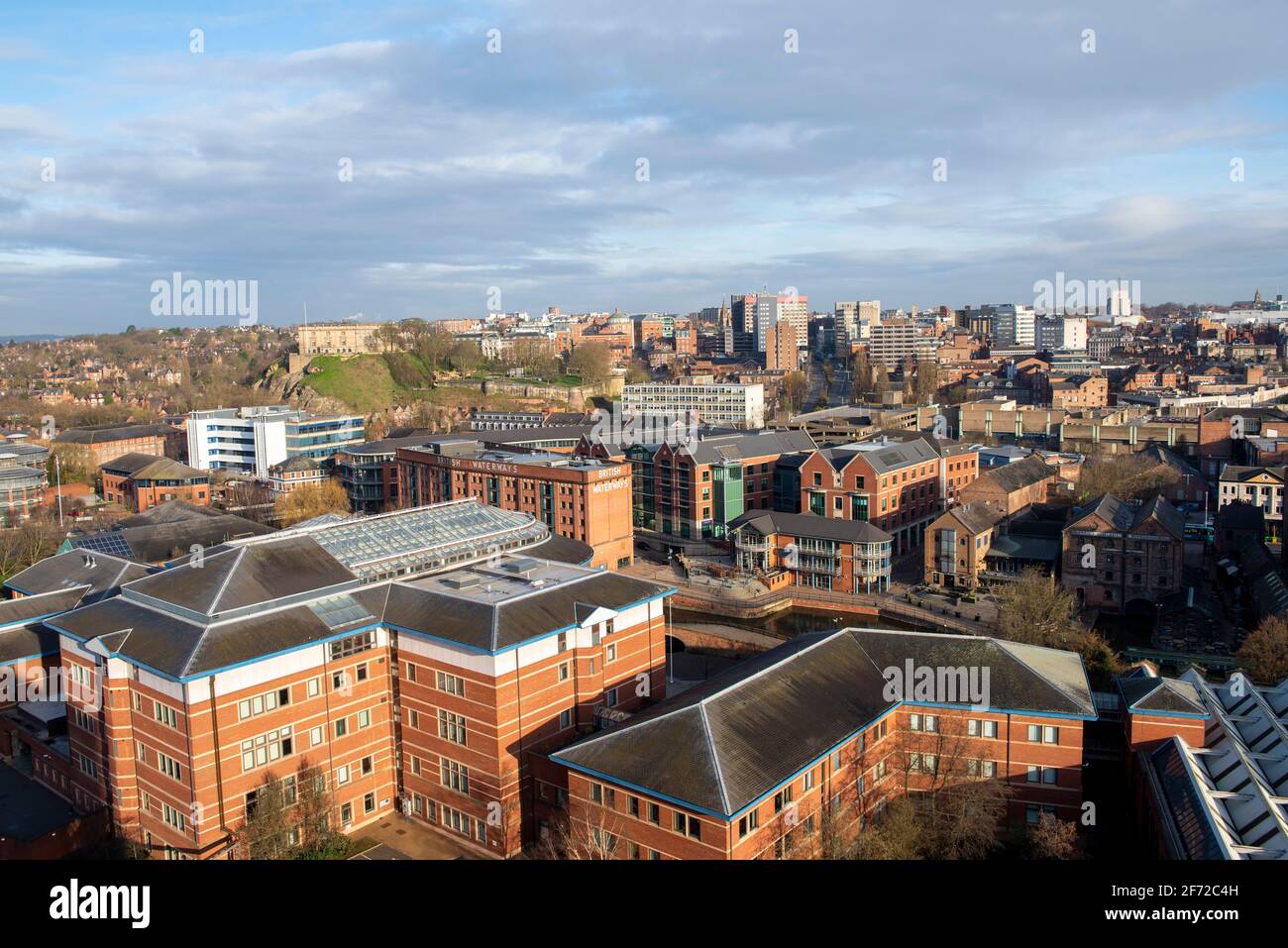 Nottingham City, viewed from the roof of the Unity Square development ...