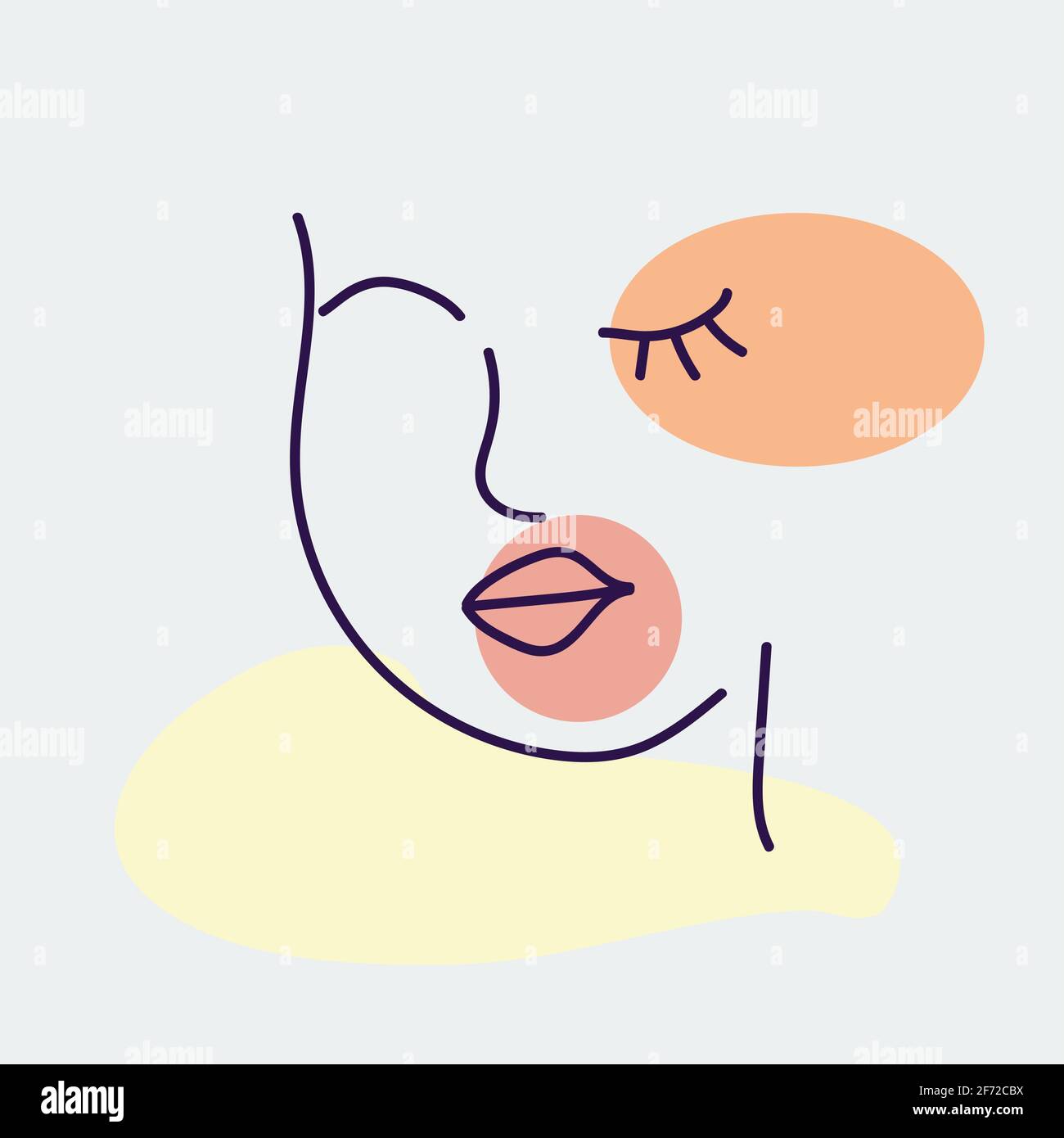 Women Portraits Female Abstract Hand Drawn Contemporary Portrait