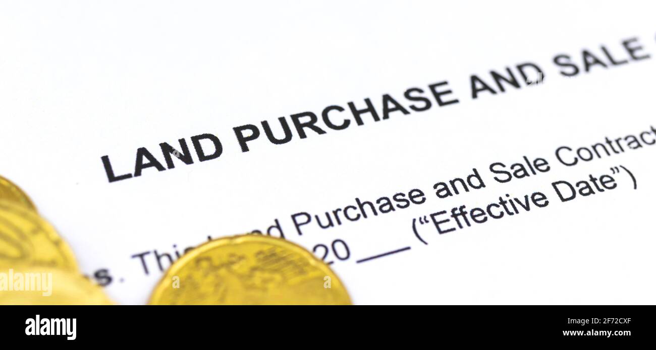 Land purchase sale contract hi-res stock photography and images - Alamy