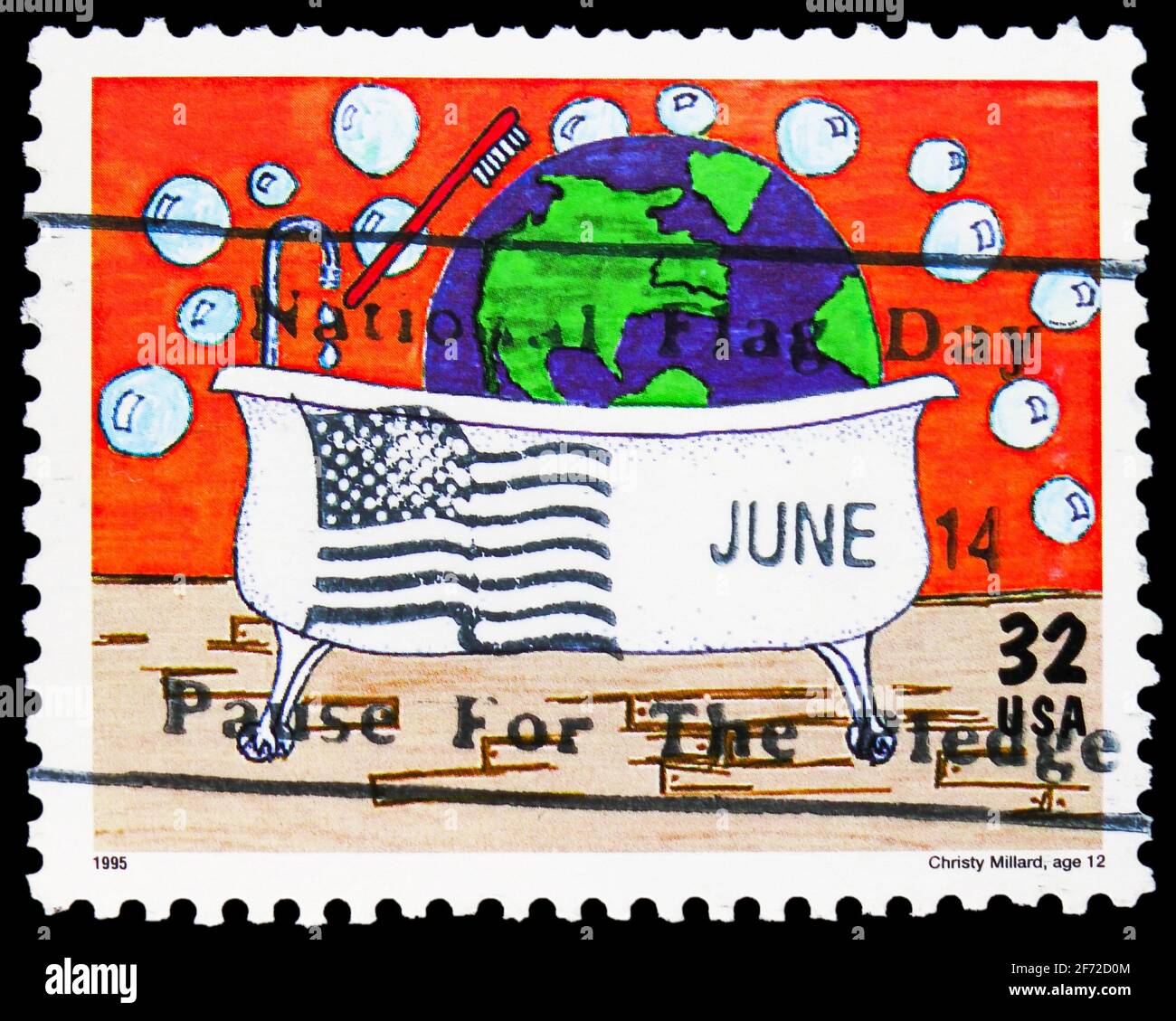 MOSCOW, RUSSIA - JANUARY 19, 2021: Postage stamp printed in United ...