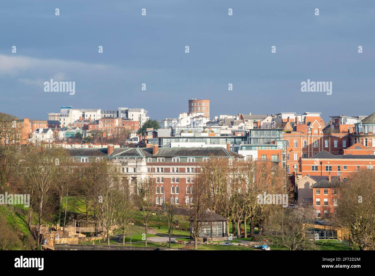 Looking towards the Castle grounds and Ropewalk beyond, viewed from the ...