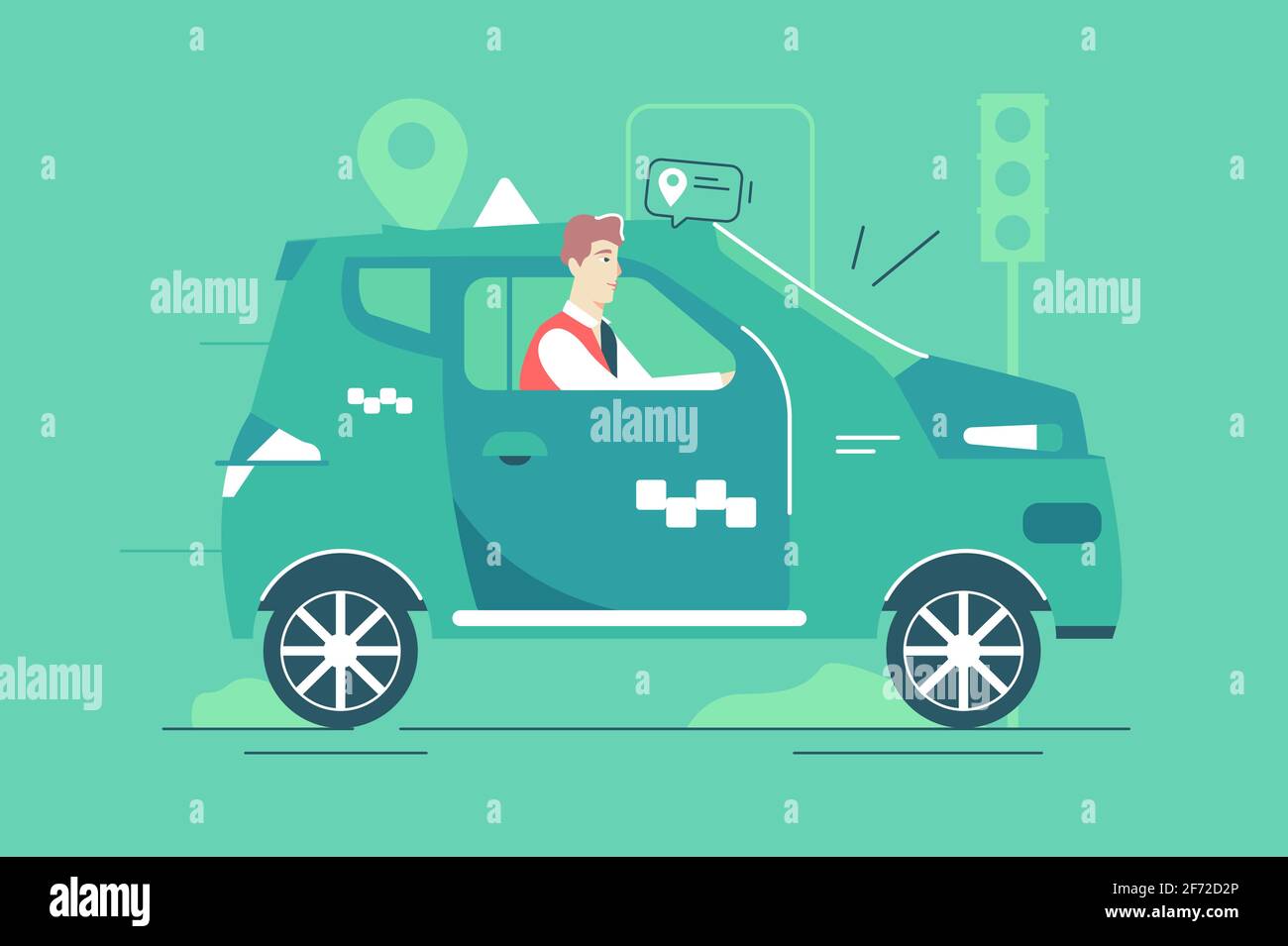 Modern car in service Stock Vector Images - Alamy