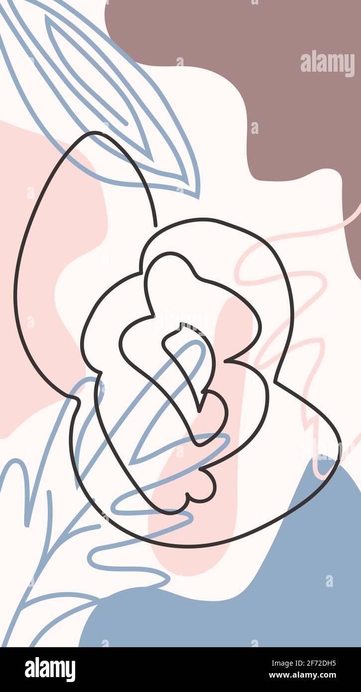 Floral stories template. Garden flora poster, flowers composition ...