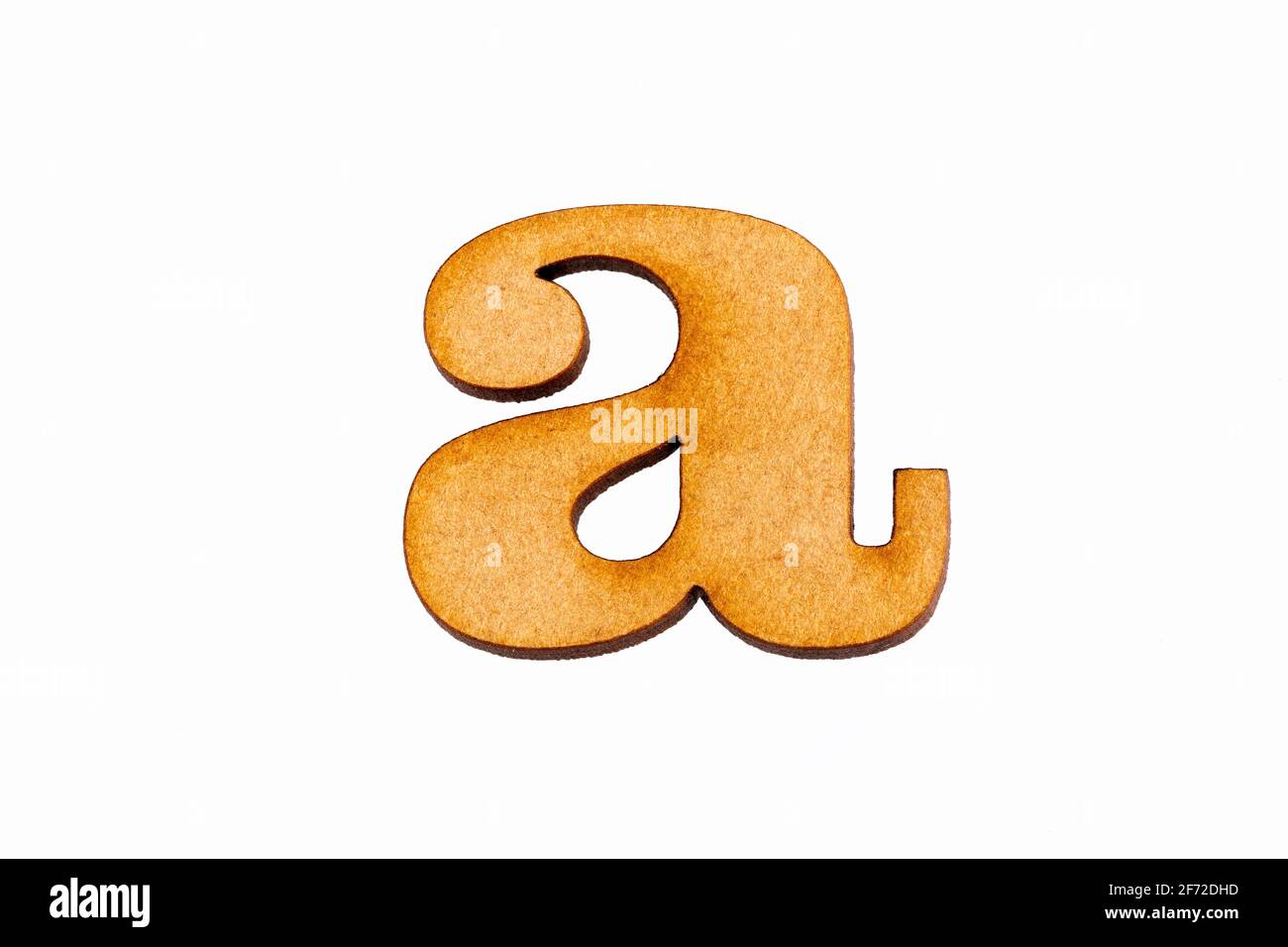 Lowercase letter a - Piece in wood Stock Photo - Alamy