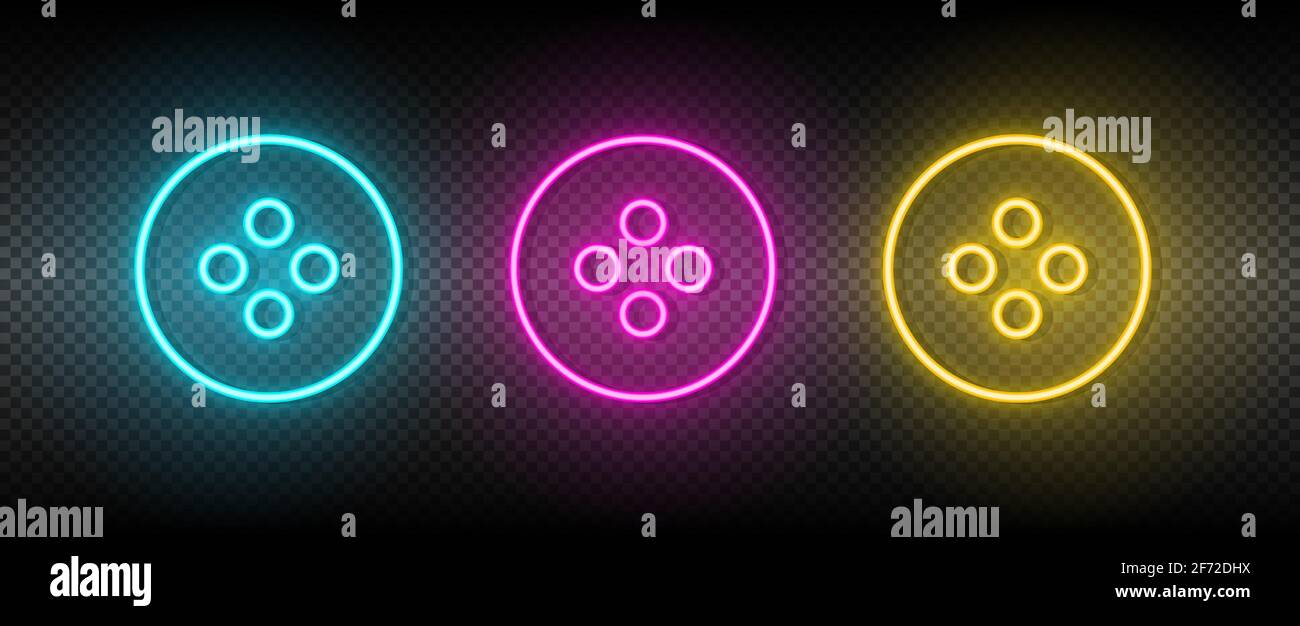 handmake, stud vector icon yellow, pink, blue neon set. Tools vector ...