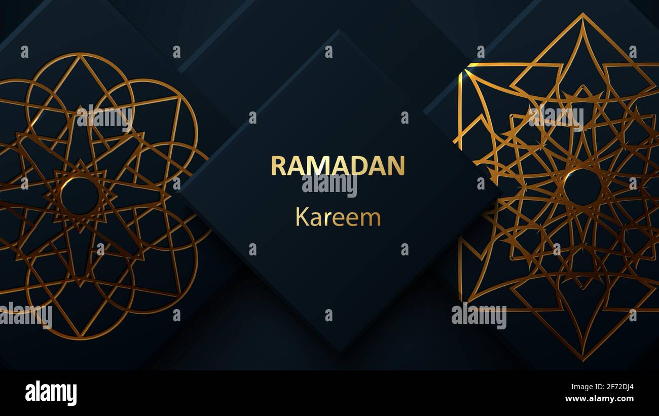 Creative modern design with geometric arabic gold pattern on textured ...