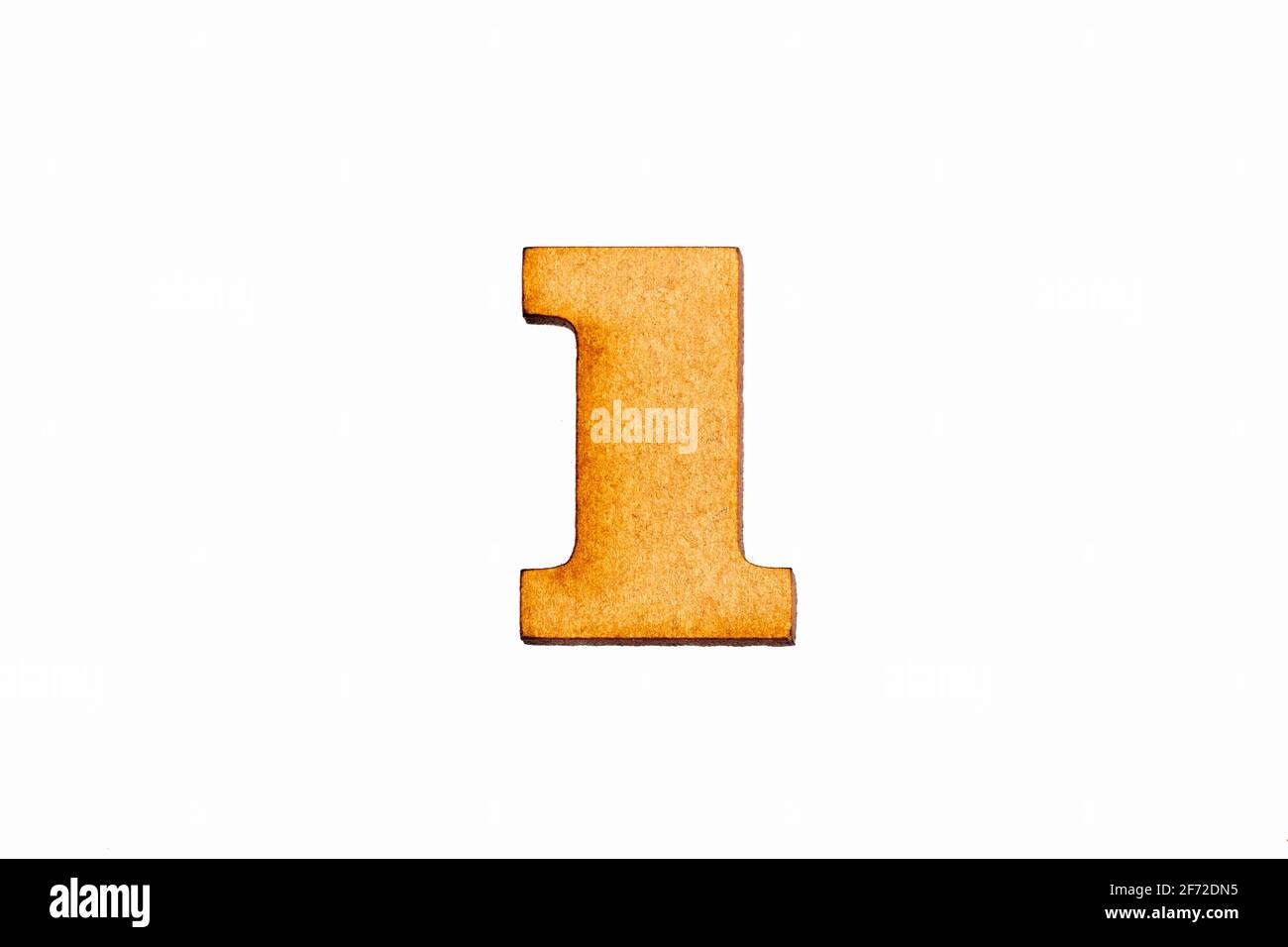 Lowercase letter i - Piece in wood Stock Photo - Alamy