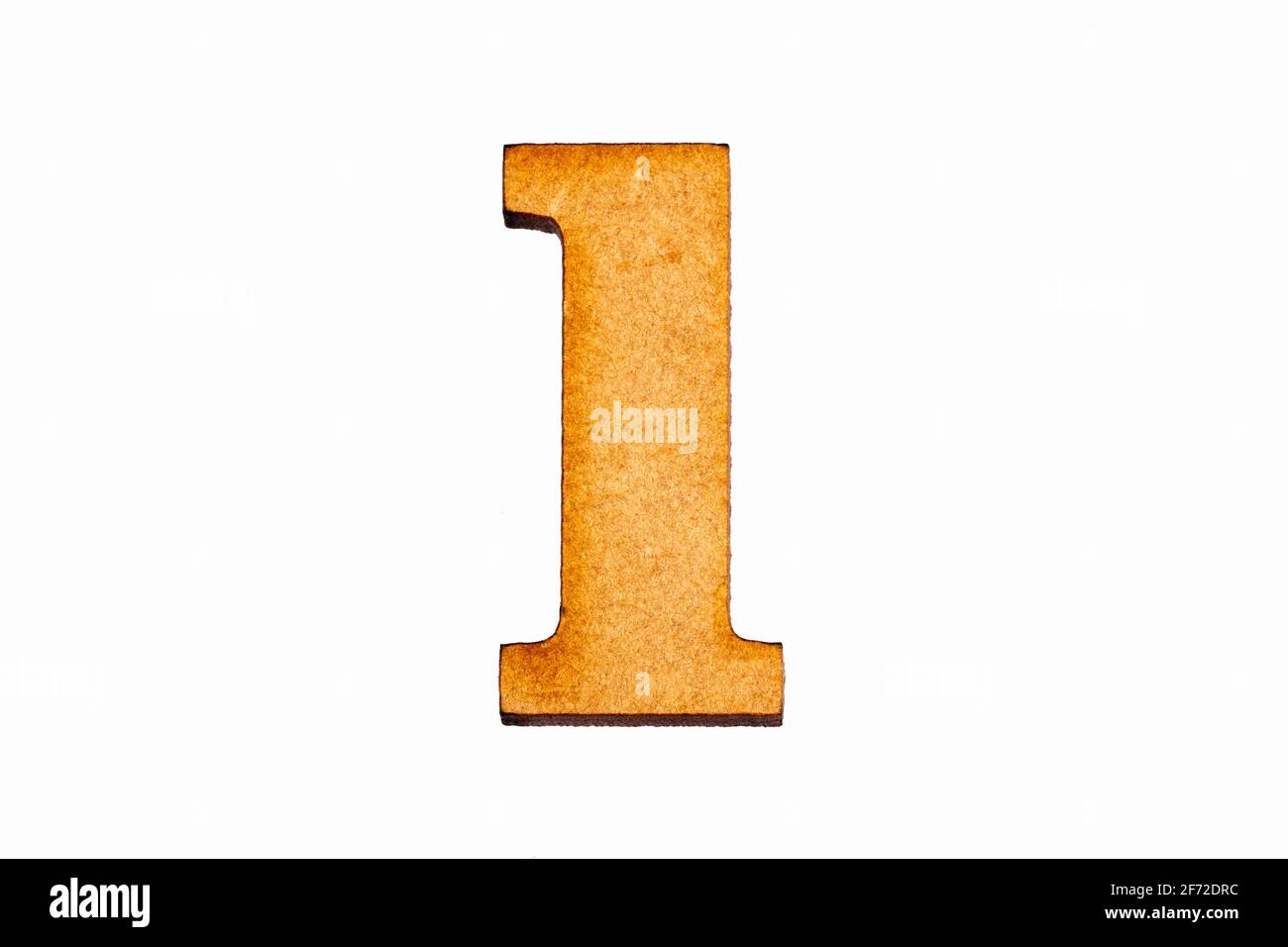 Lowercase letter l - Piece in wood Stock Photo - Alamy