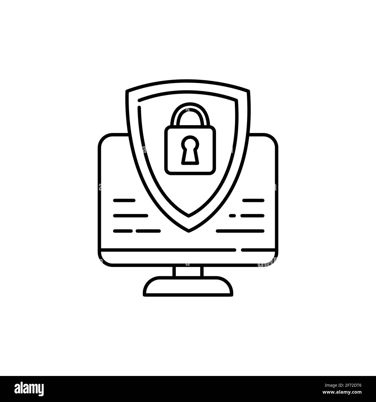 Cyber security olor line icon. Pictogram for web page, mobile app ...