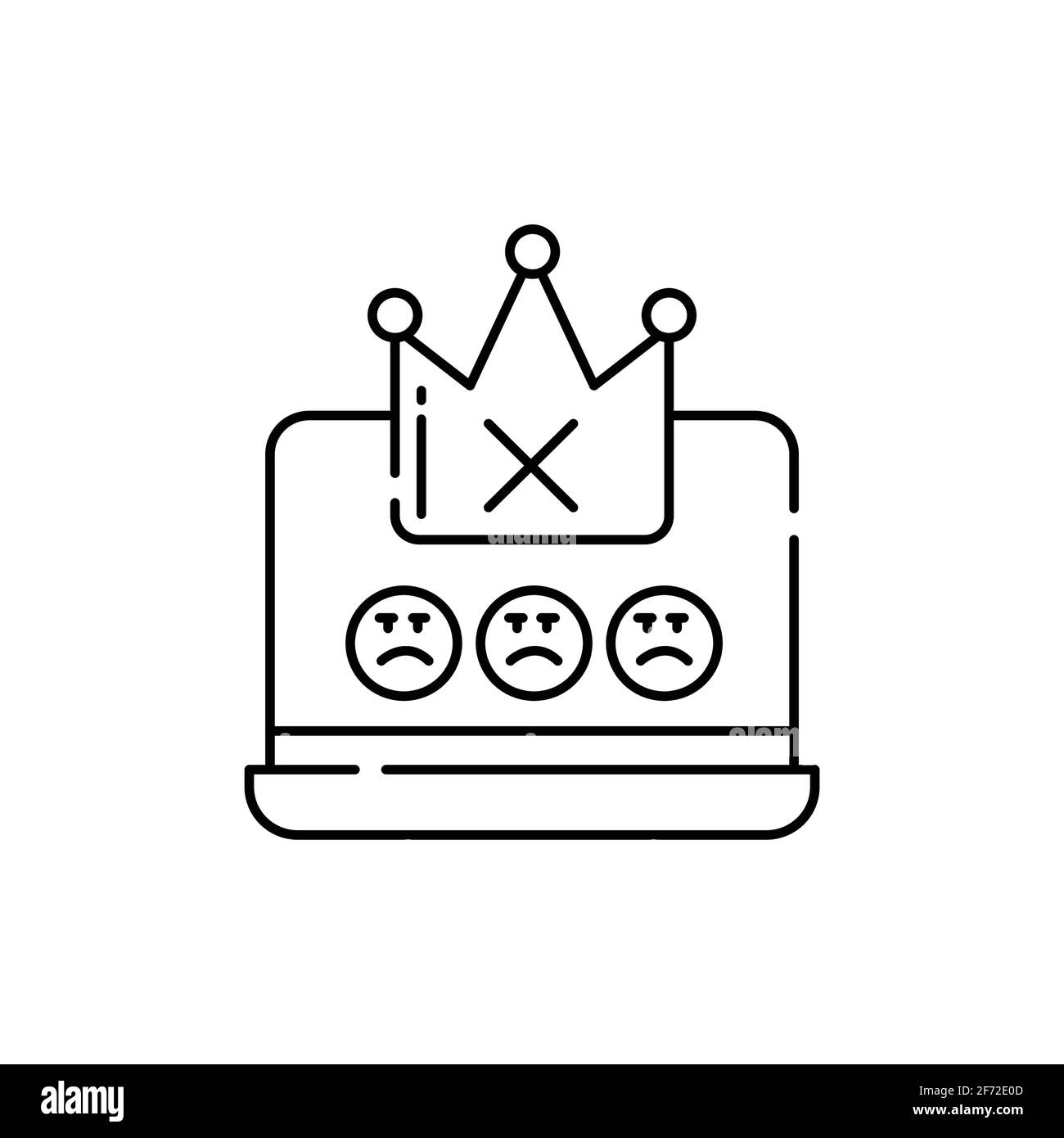 Discredit olor line icon. Pictogram for web page, mobile app, promo. UI ...