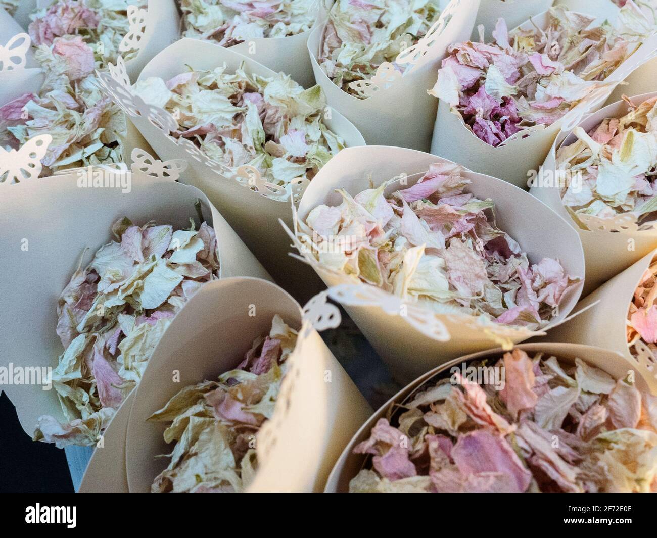 Handmade confetti cone for events Stock Photo - Alamy